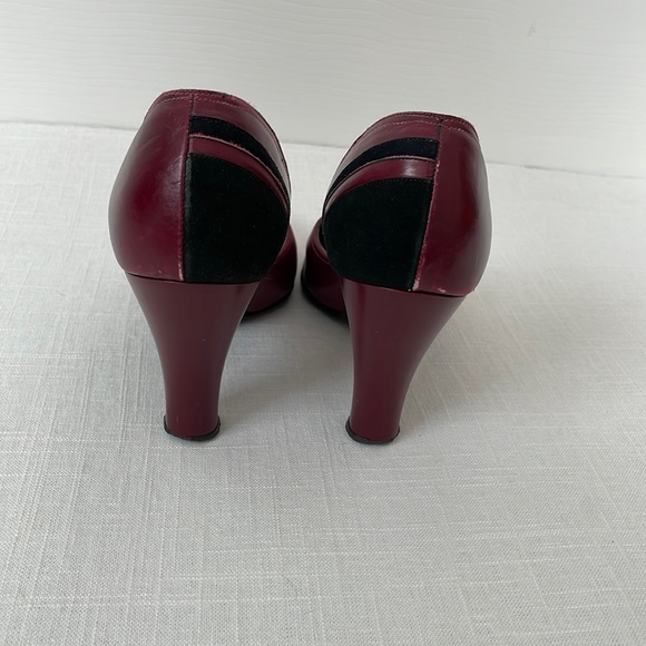 Johansen | Shoes | Vintage Johansen Maroon And Black Heels | Poshmark